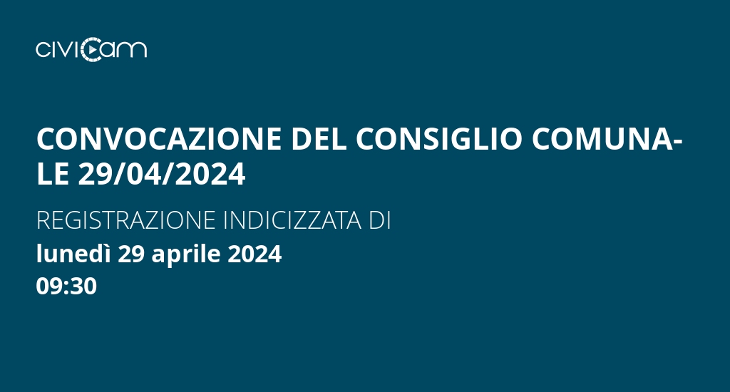 Comune di Lucera : Convocazione del Consiglio Comunale 29/04/2024 Comune di Lucera : Convocazione del Consiglio Comunale 29/04/2024